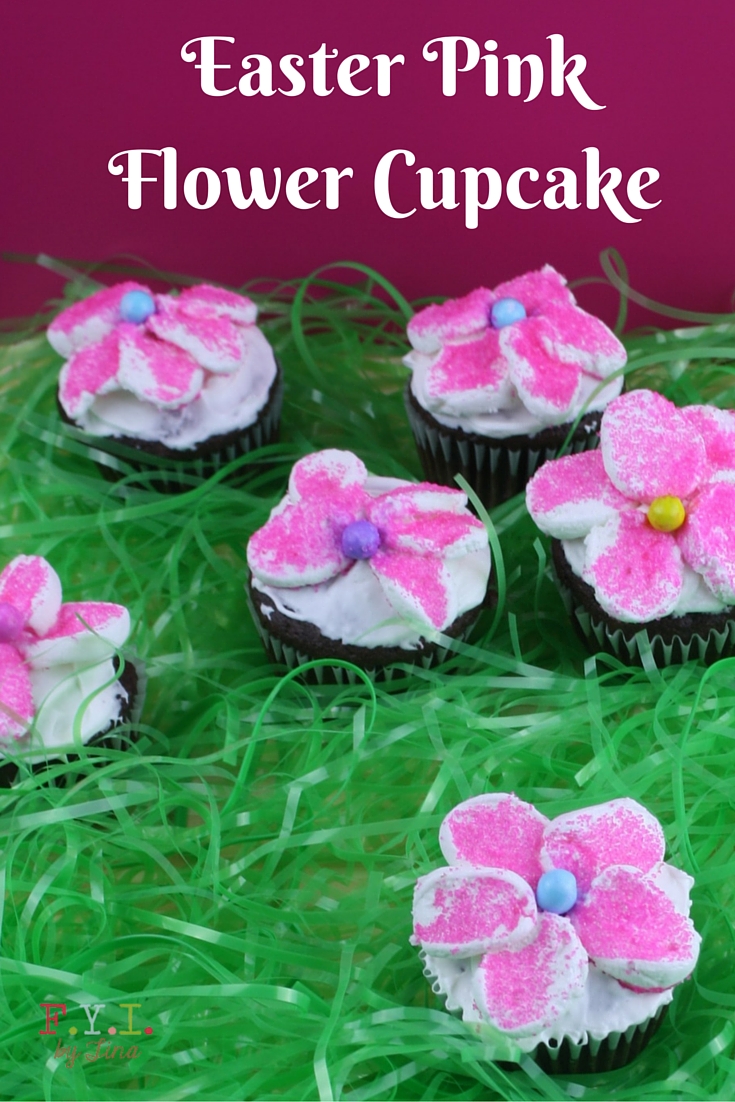 Easter Pink Flower Cupcake