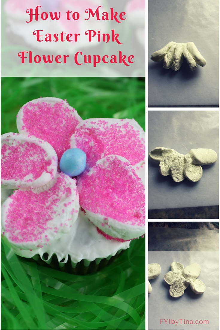 Easter Pink Flower Cupcake