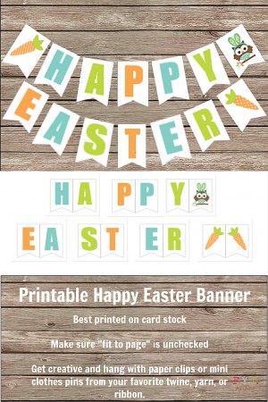 Free Printable Happy Easter Banner