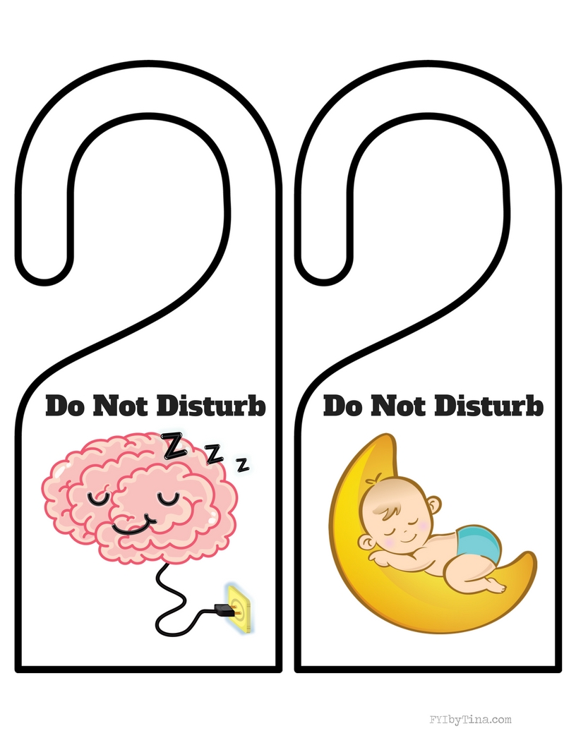 Do Not Disturb Door Hanger - Free Printable • FYI by Tina